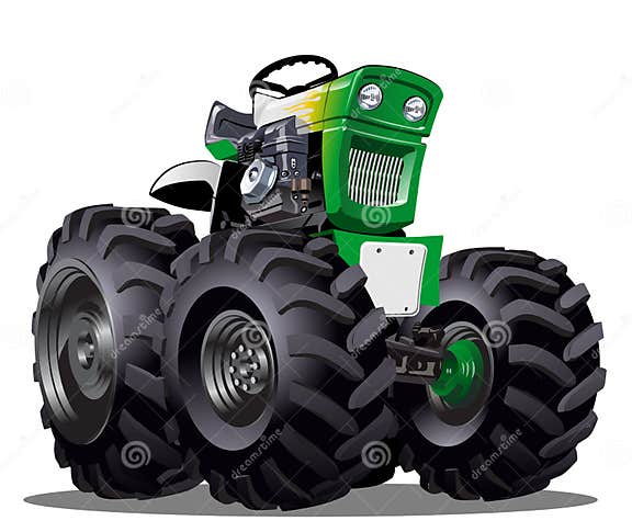 Vector Cartoon Tractor stock vector. Illustration of machinery - 37233114