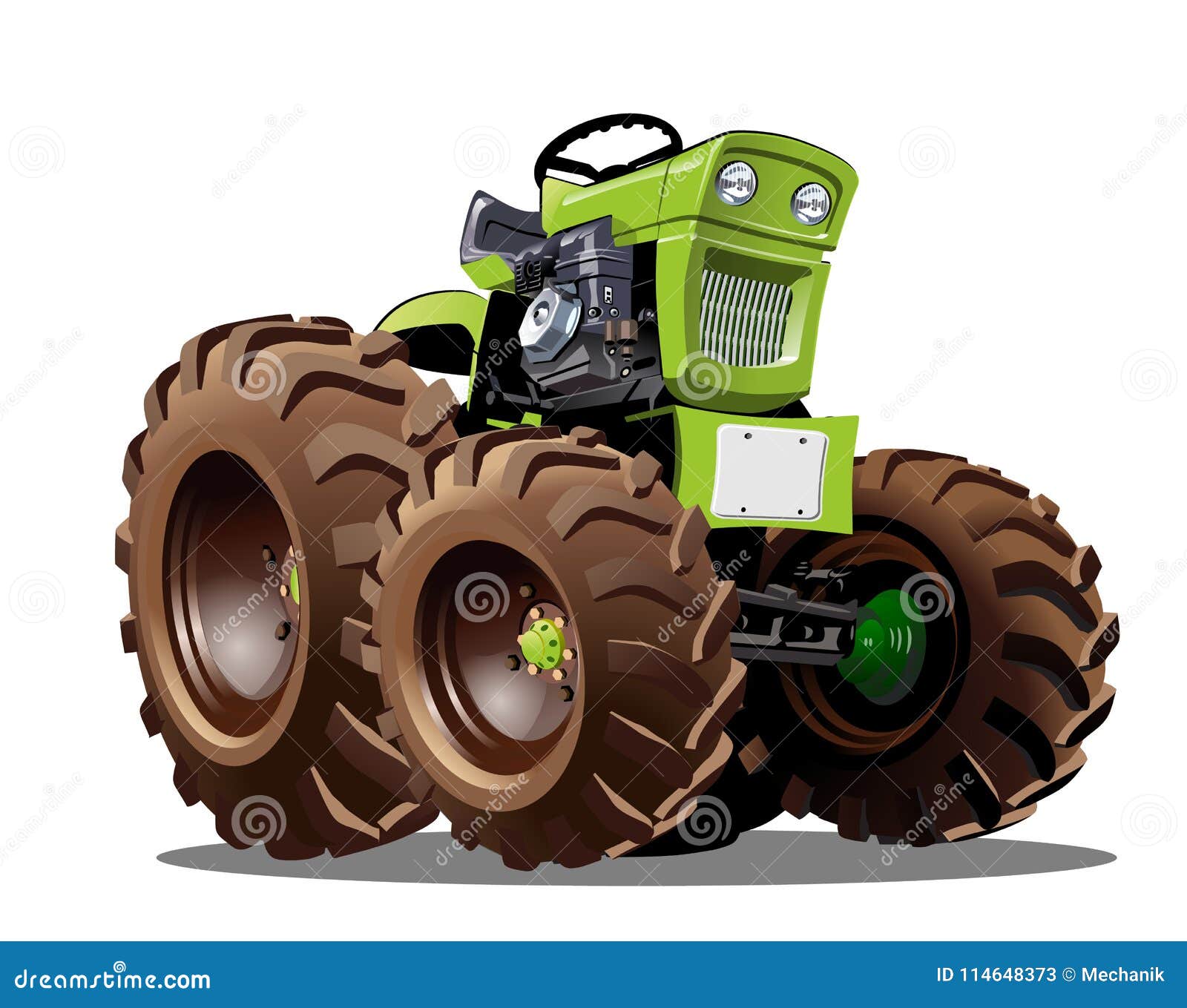 Vector Cartoon Tractor | CartoonDealer.com #114648373
