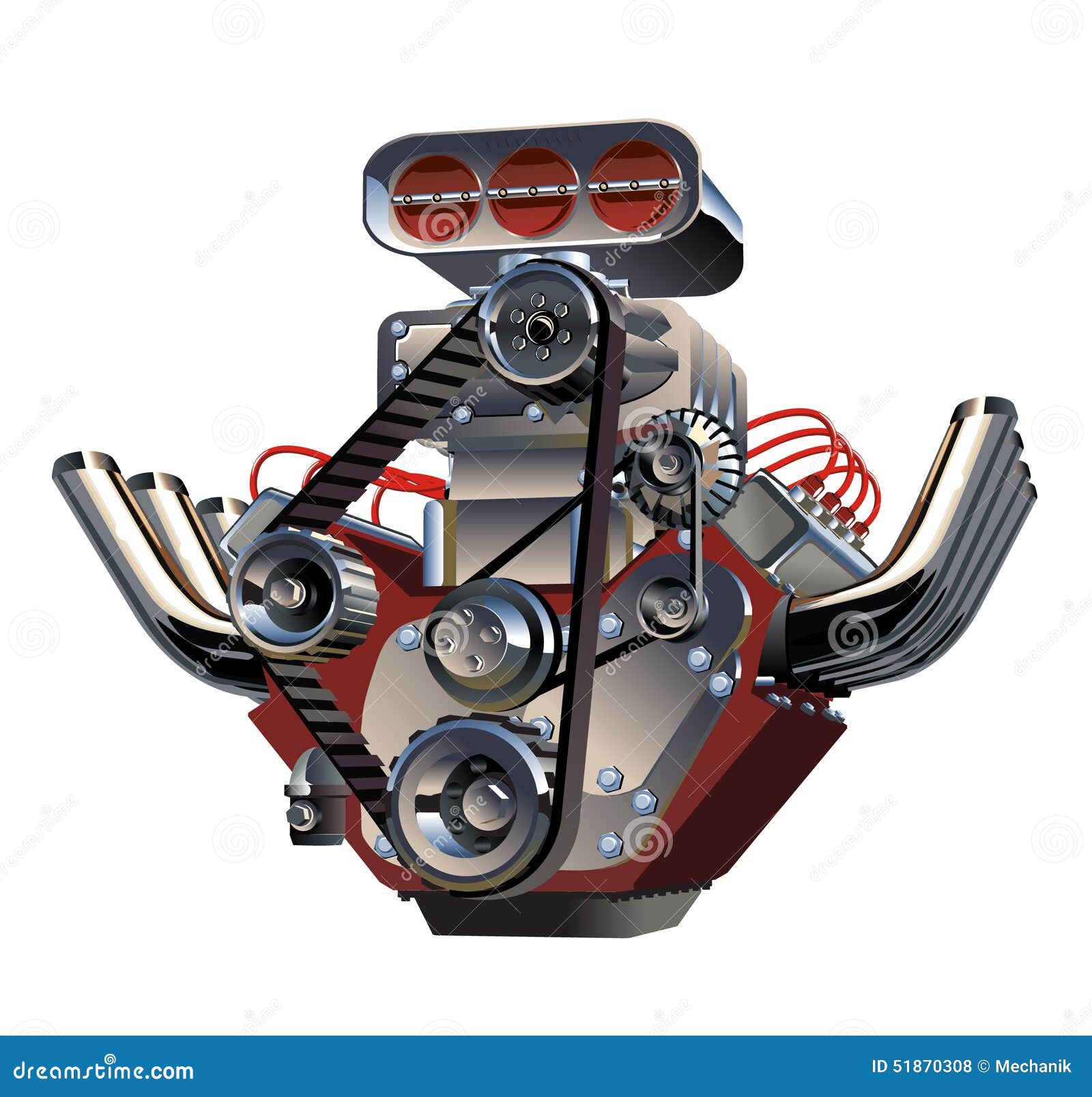 Vector Cartoon Turbo Engine Stock Vector - Illustration of race, pipes ...