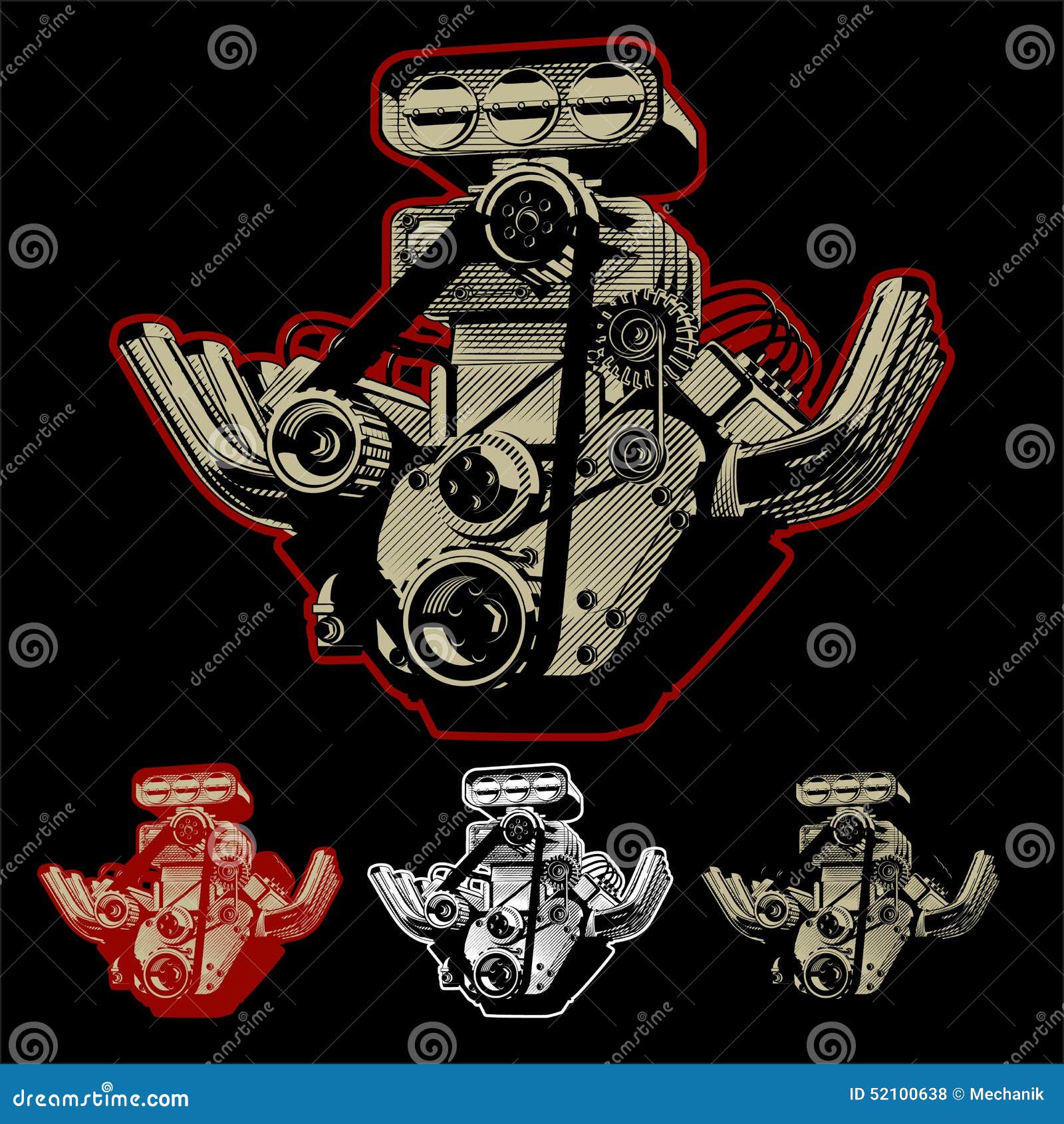 Vector Cartoon Turbo Engine Stock Vector - Illustration of energy ...
