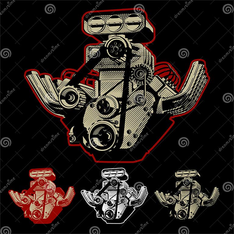 Vector Cartoon Turbo Engine Stock Vector - Illustration of energy ...