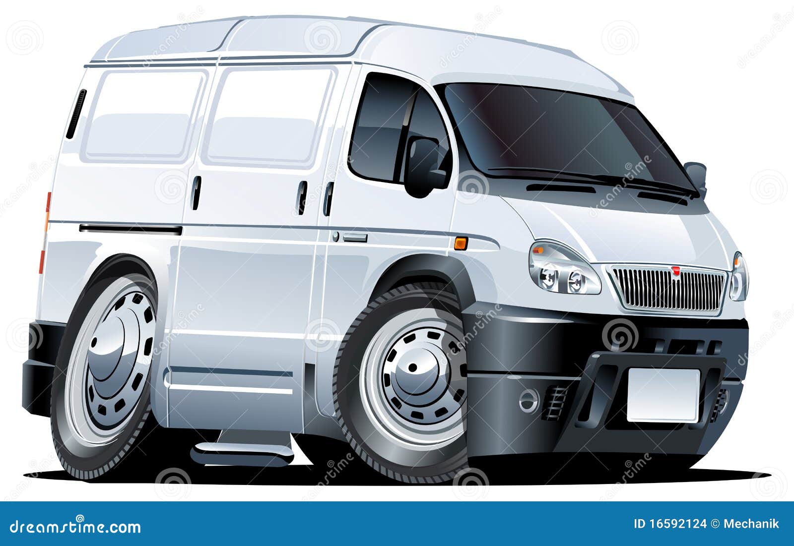 Vector cartoon van stock vector. Illustration of road - 16592124