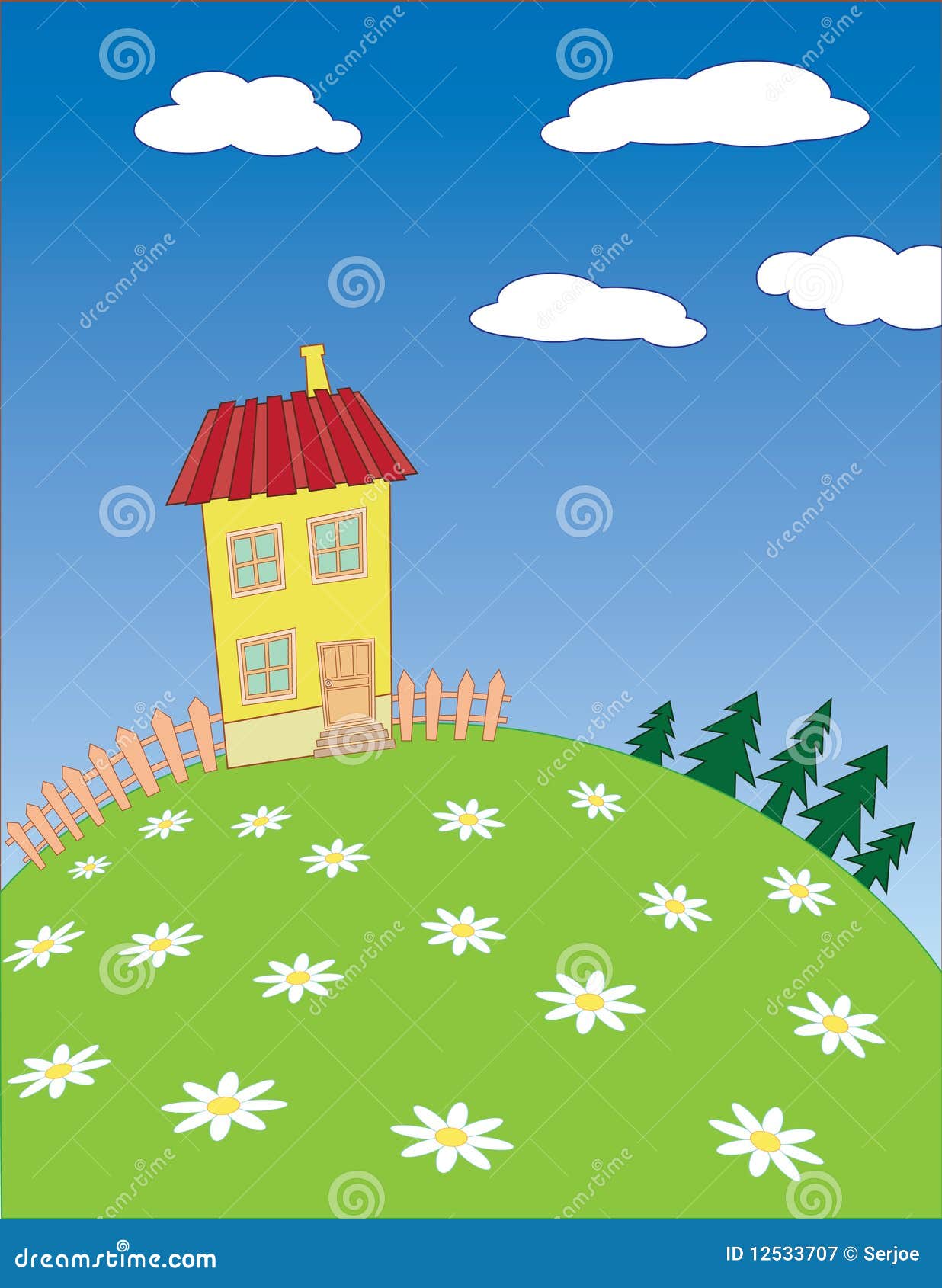 Cartoon Village Map Seamless Pattern. Background Of A Farm With Houses ...