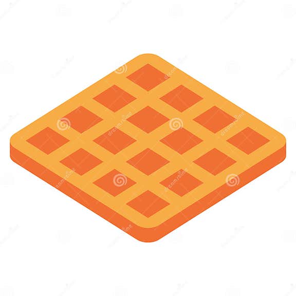 Cartoon Waffles Isolated on White Background Stock Illustration ...