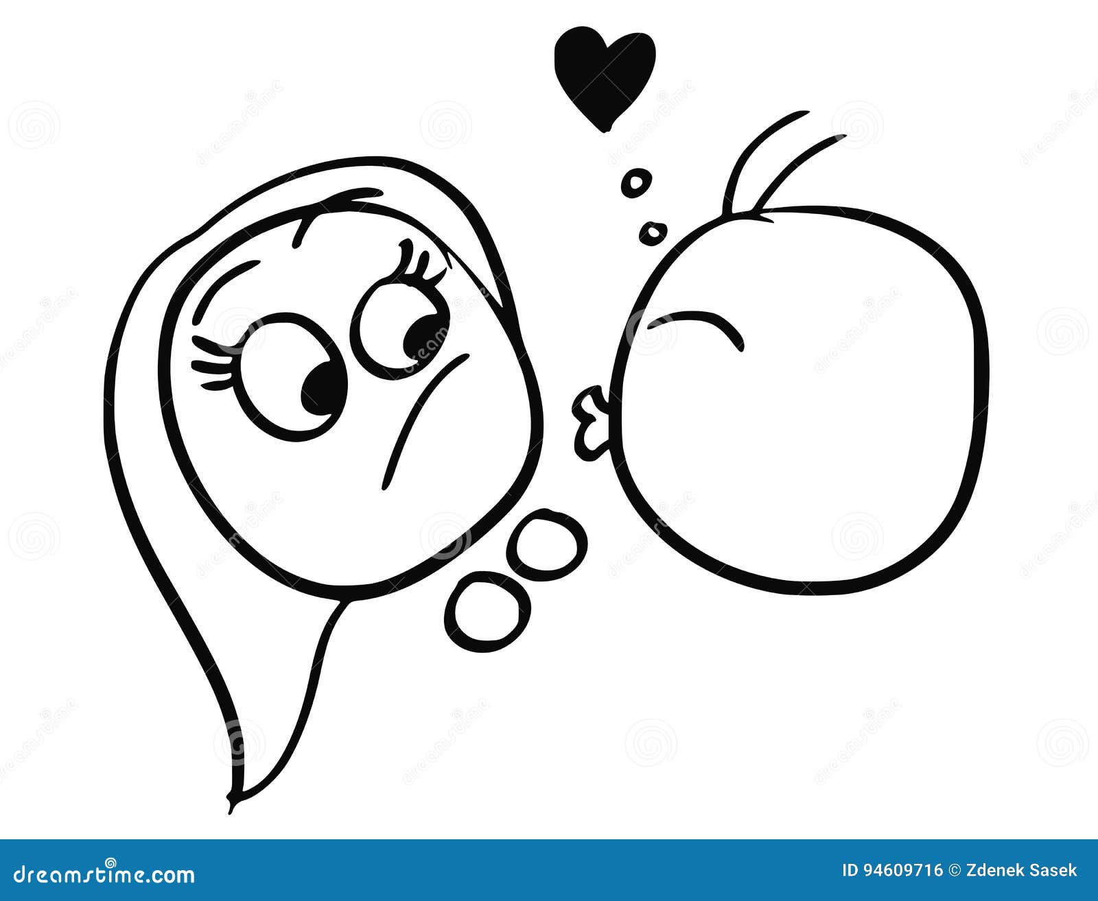 Vector Cartoon of Woman Resisting the Kiss from Man in Love Stock ... Vector Cartoon of Woman Resisting the Kiss from Man in Love Stock ...