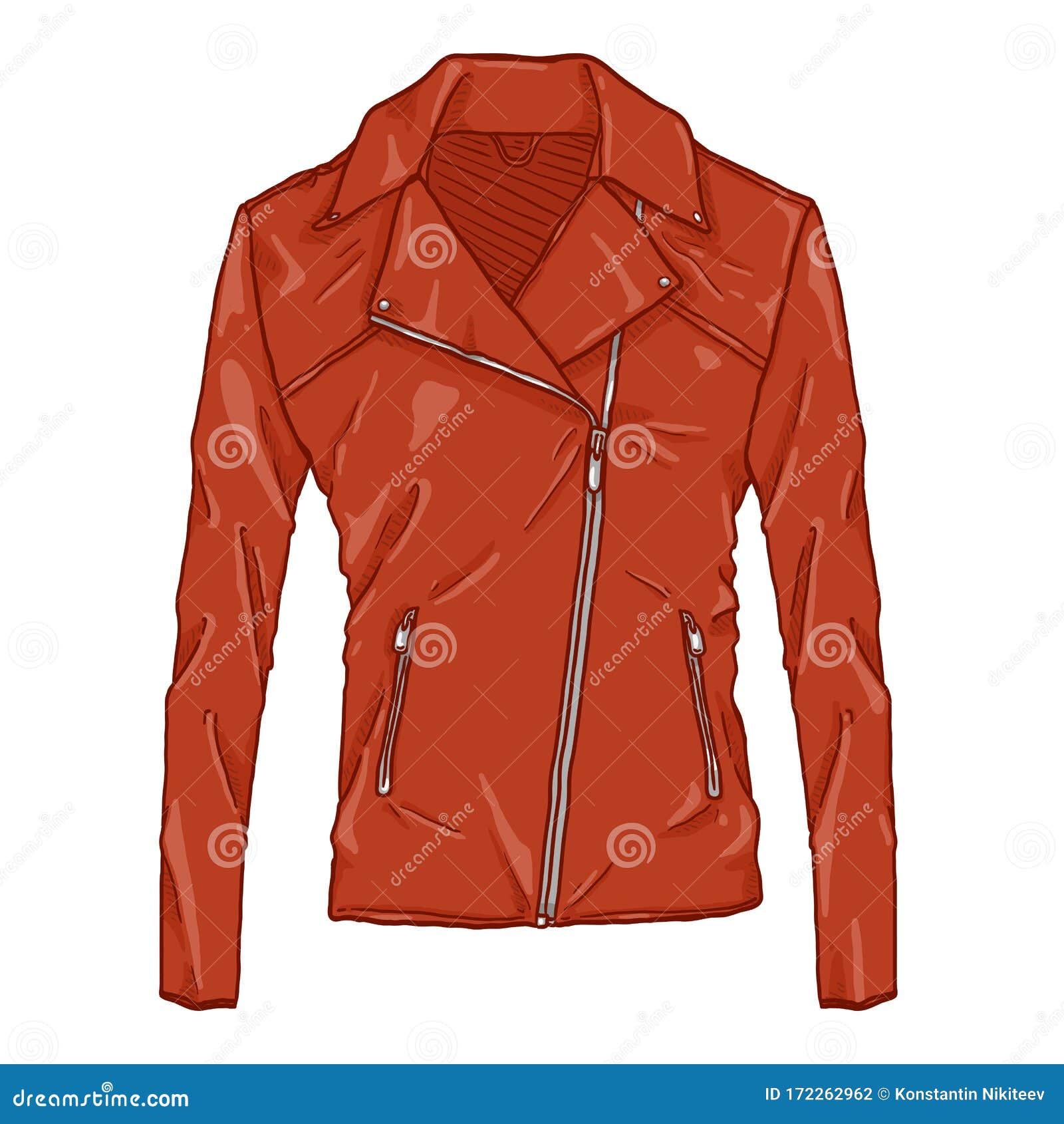 Vector Cartoon Women Motorcycle Leather Jacket Stock Vector ...