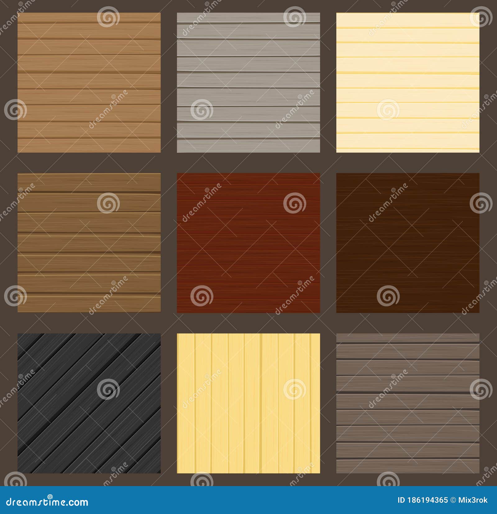 Vector Cartoon Wood Texture Set Stock Vector - Illustration of pattern ...