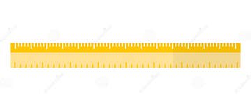 Vector Cartoon Yellow Rectangular Ruler Stock Vector - Illustration of ...