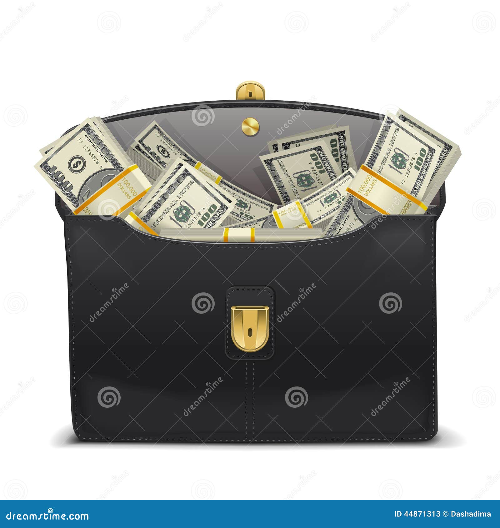 Vector Case with Money stock vector. Illustration of greenback - 44871313