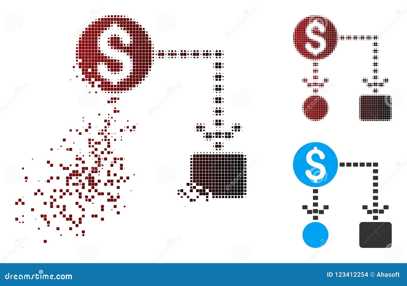 Cashflow Scheme Halftone Collage Of Circles Cartoon Vector ... Cashflow Scheme Halftone Collage Of Circles Cartoon Vector ...