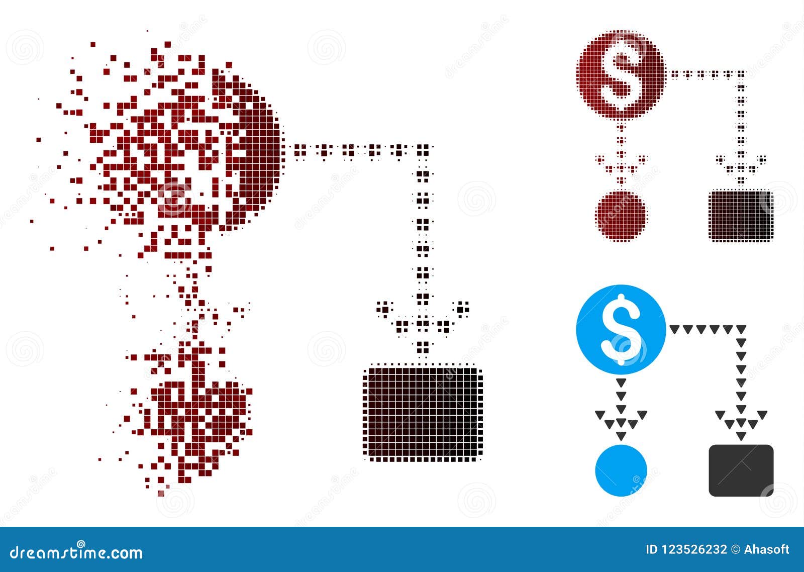 Cashflow Scheme Halftone Collage Of Circles Cartoon Vector ... Cashflow Scheme Halftone Collage Of Circles Cartoon Vector ...
