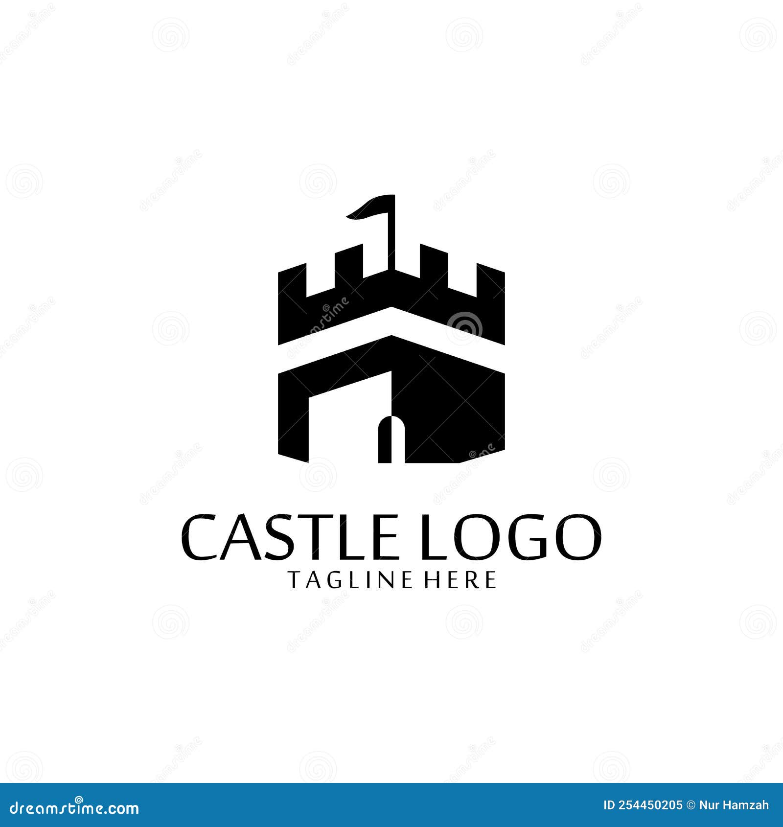 Vector Castle Logo Icon Template Stock Vector - Illustration of wall ...