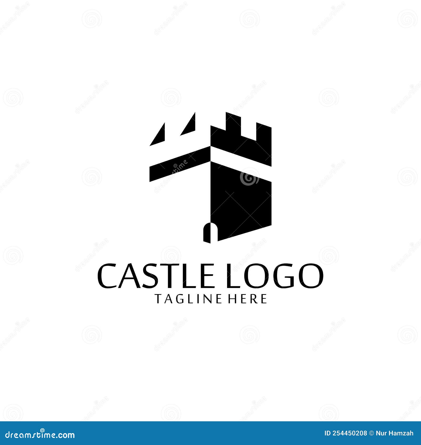 Vector Castle Logo Icon Template Stock Vector - Illustration of line ...