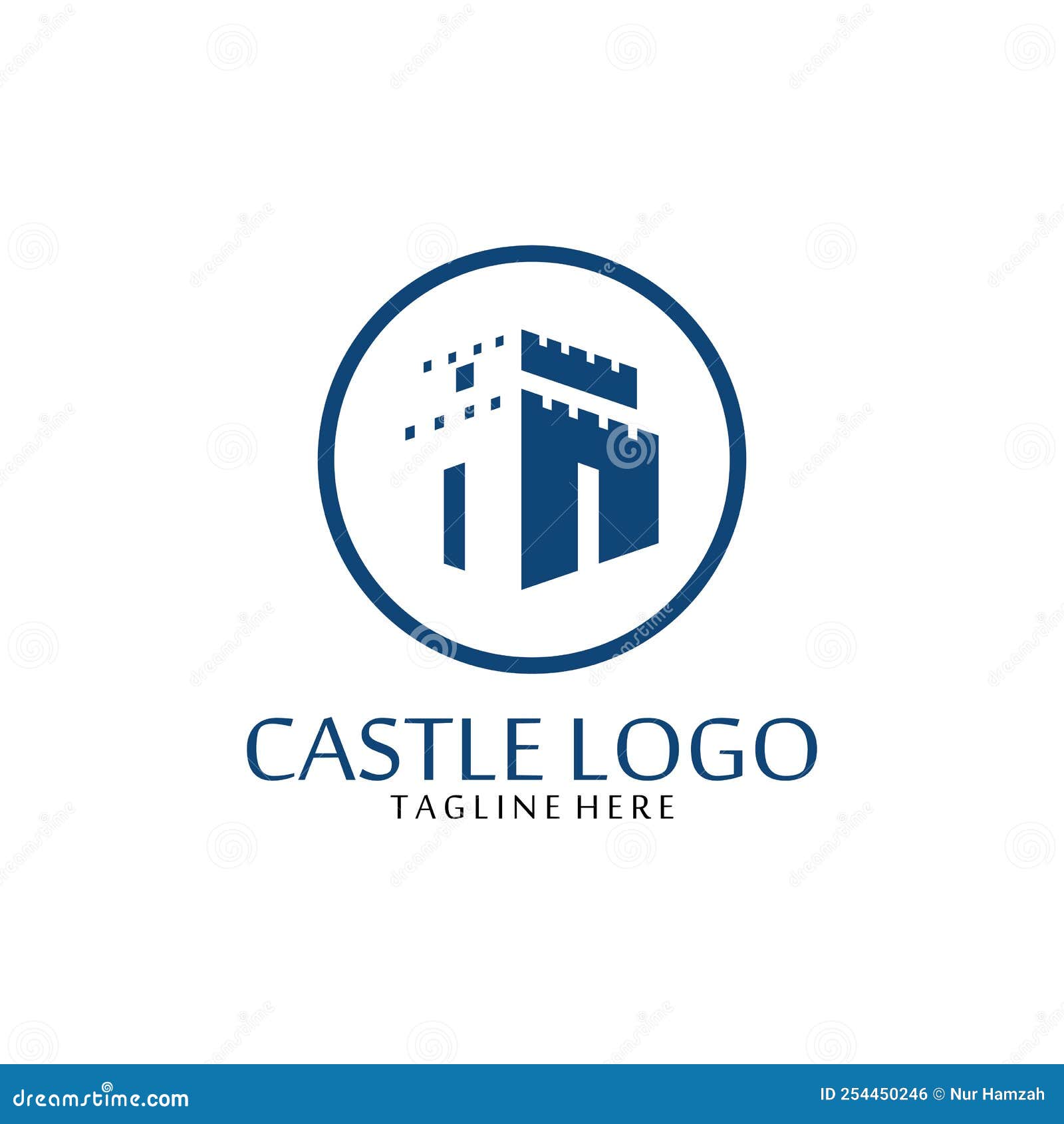 Vector Castle Logo Icon Template Stock Vector - Illustration of line ...