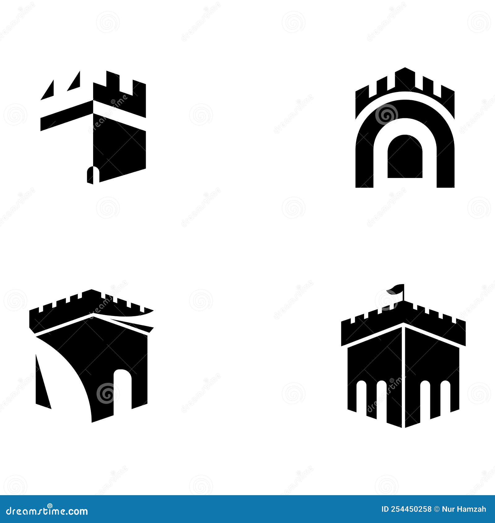 Vector Castle Logo Icon Template Stock Vector - Illustration of brand ...
