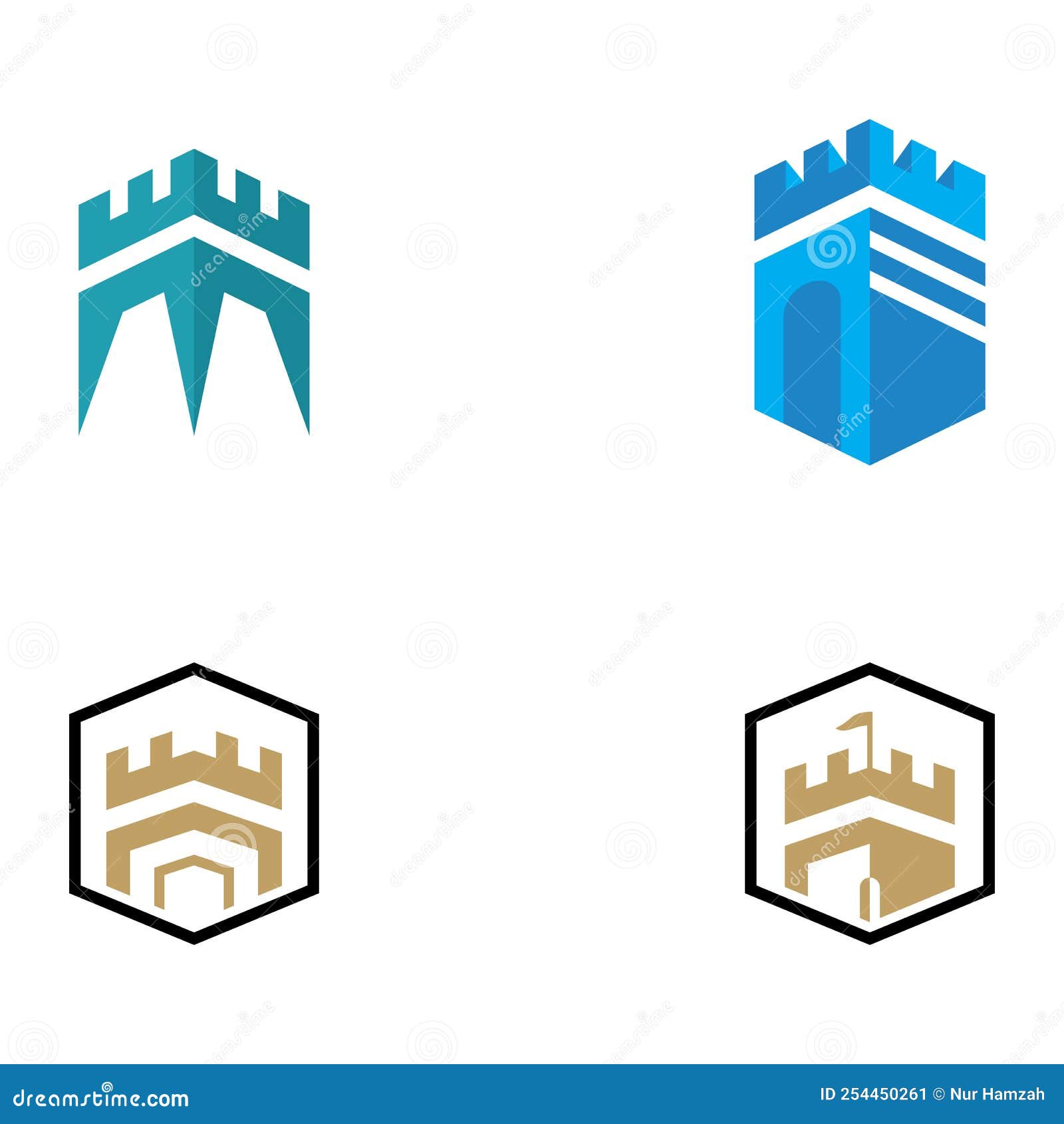 Vector Castle Logo Icon Template Stock Vector - Illustration of design ...