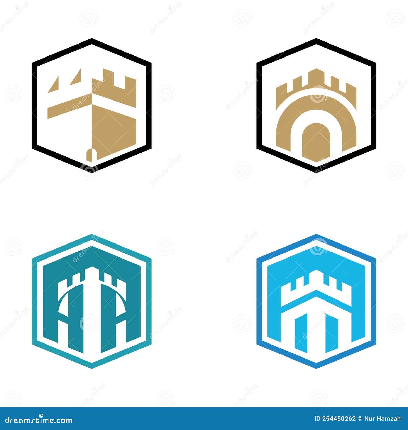 Vector Castle Logo Icon Template Stock Vector - Illustration of shape ...