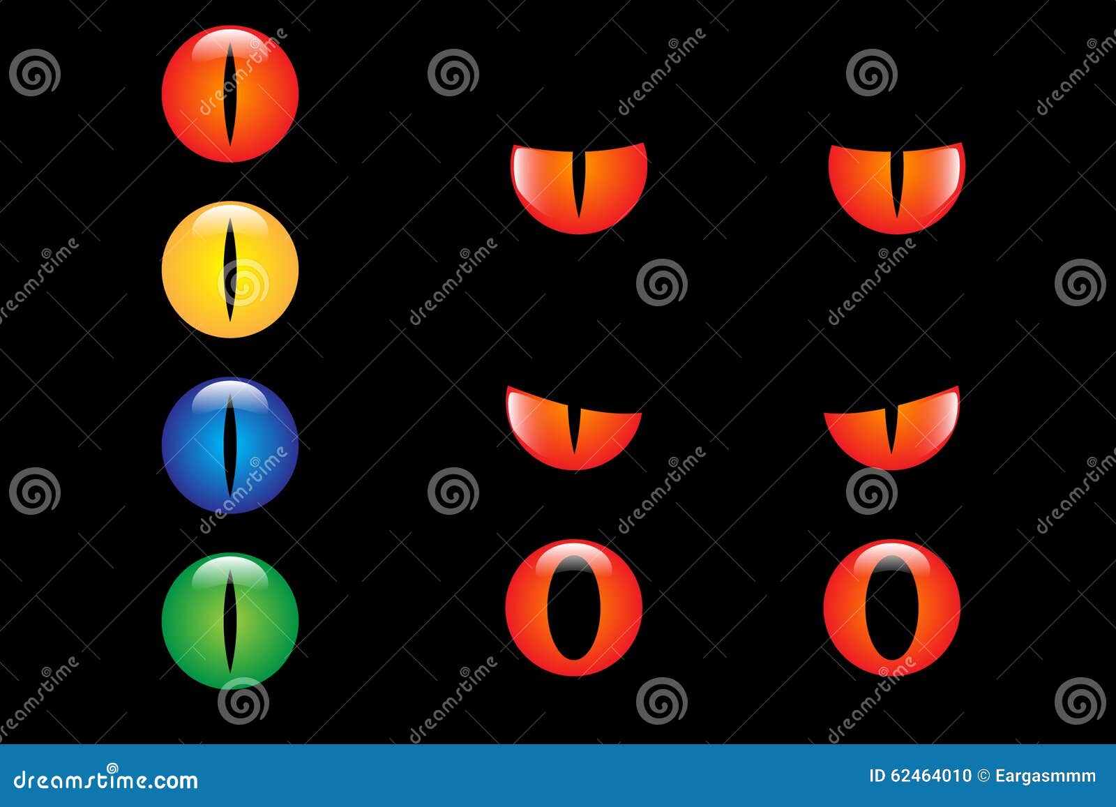 Vector cat eyes stock vector. Illustration of attack - 62464010