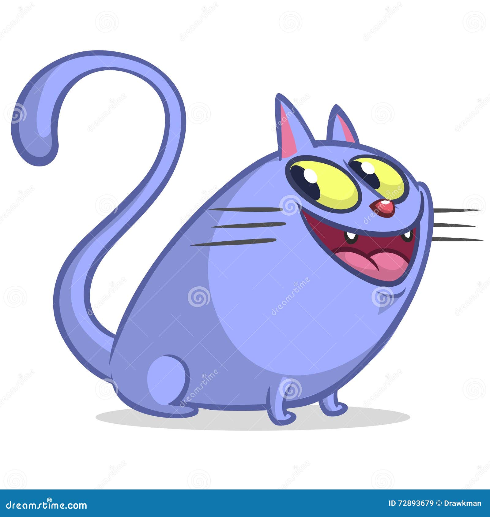 Cat With Fluffy Tail In Zentangle Style. Vector Illustration ...