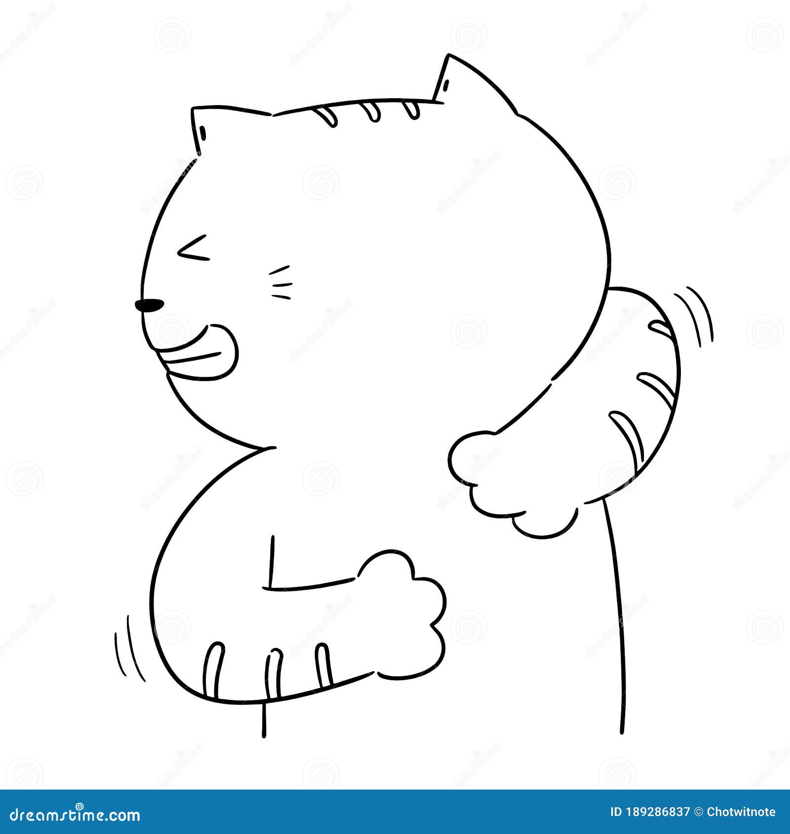 Vector of Cat Scratching Back Stock Vector - Illustration of scratching ...