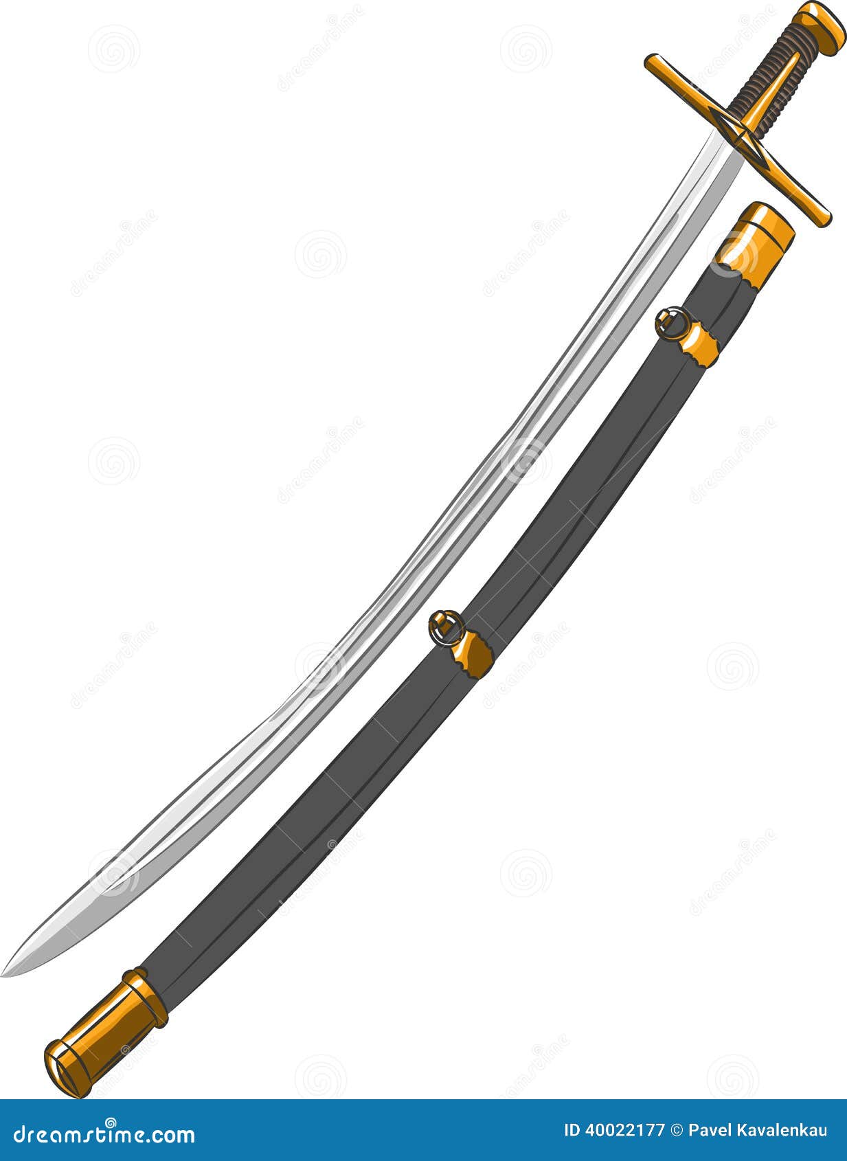 Vector cavalry saber stock vector. Illustration of knight - 40022177