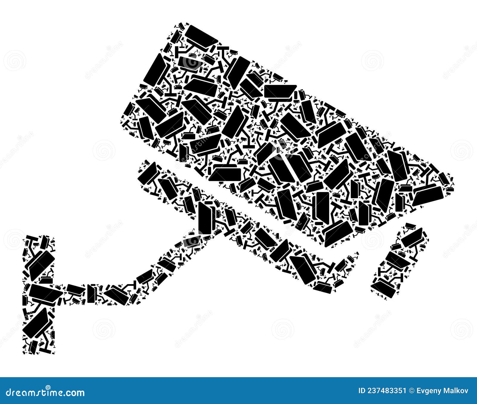 CCTV Camera Recursion Icon Composition of Self Items Stock Vector ...