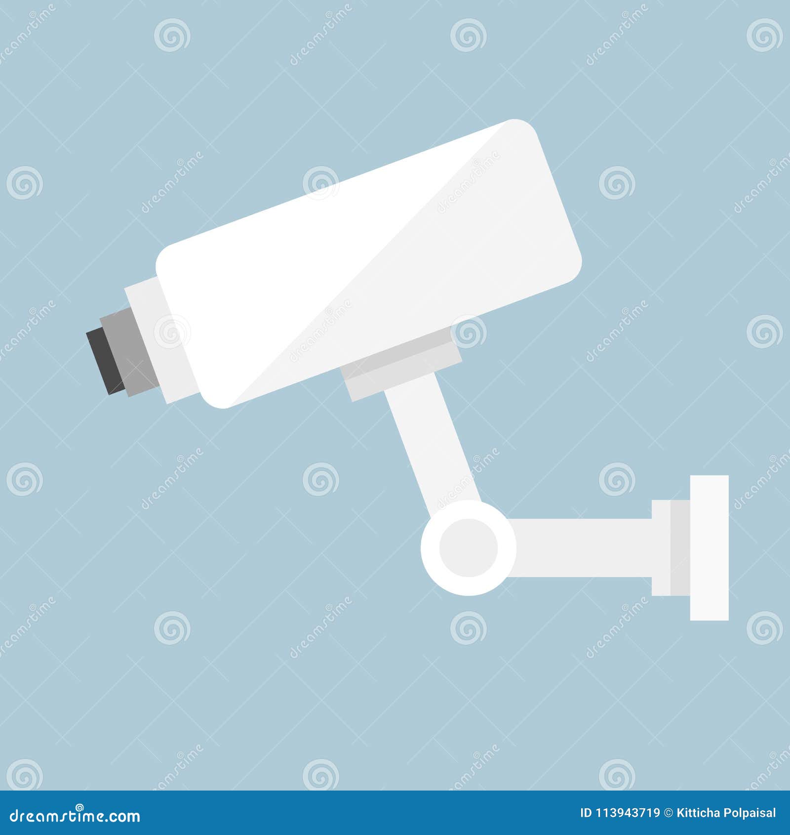 Vector CCTV Video Surveillance Camera Stock Vector - Illustration of ...