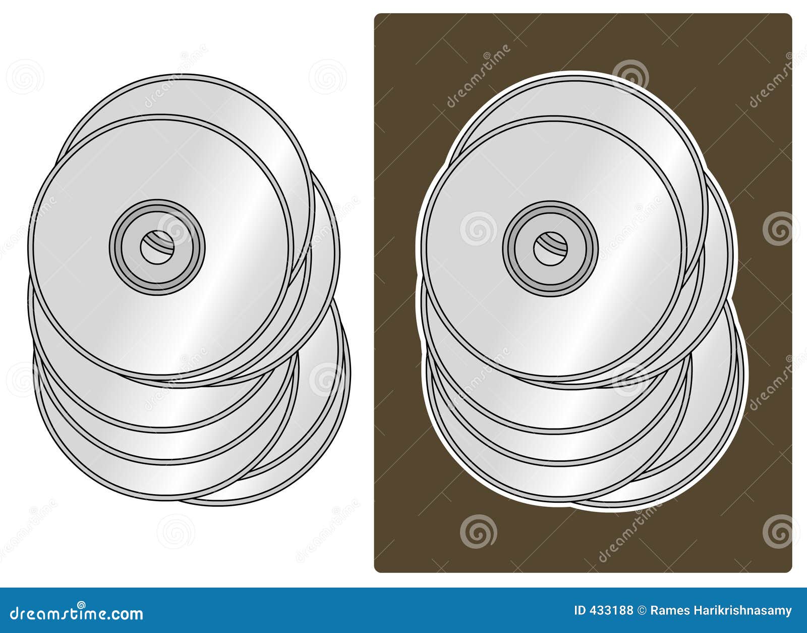 Vector - CD Collection stock illustration. Illustration of silver - 433188