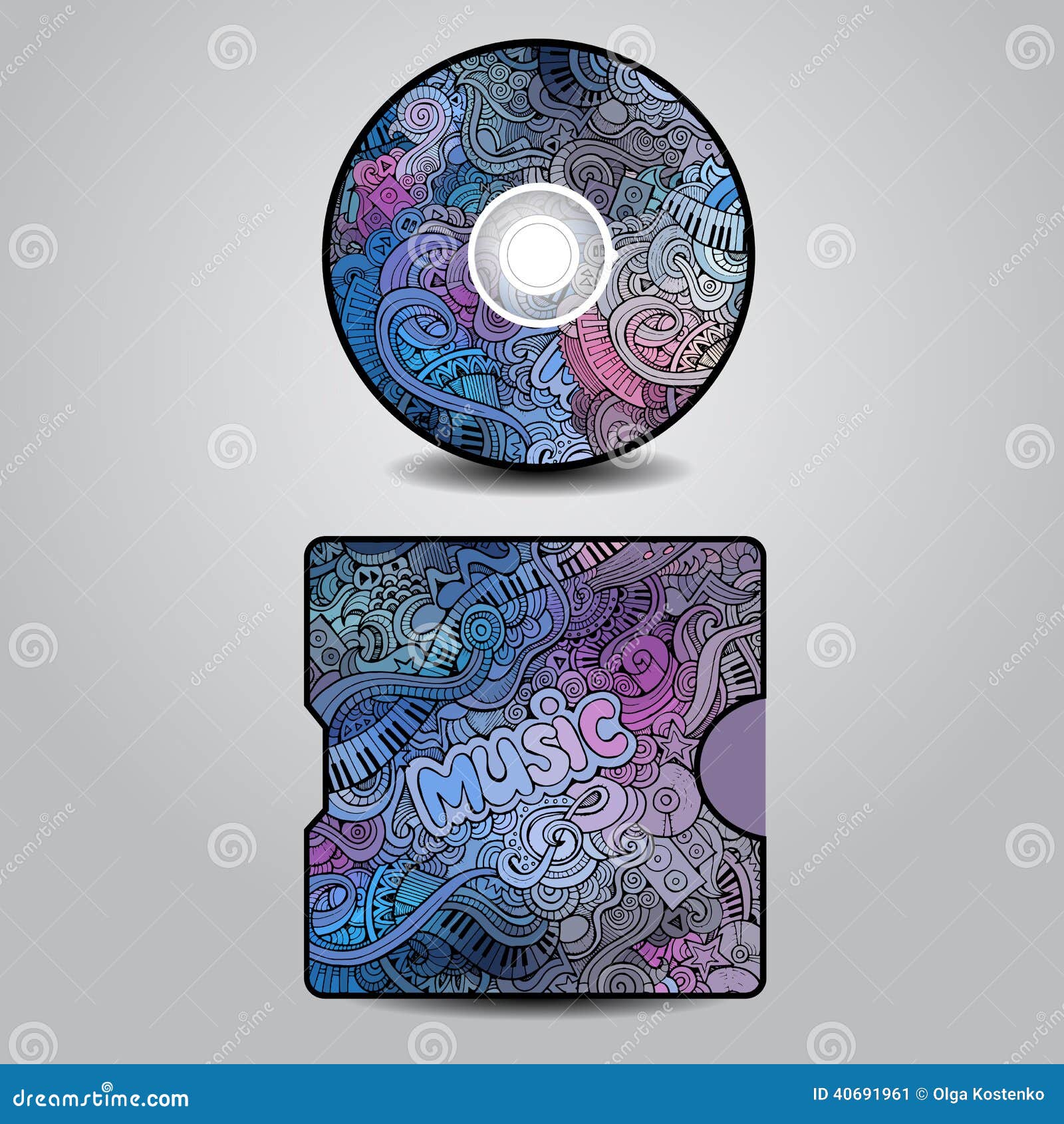 Vector CD cover design stock vector. Illustration of decor - 40691961