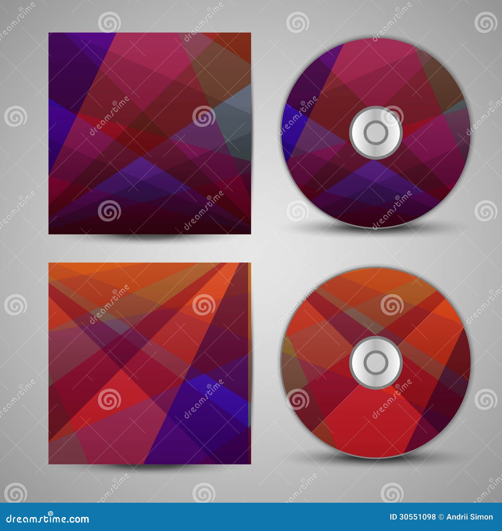Vector Cd Cover Set for Your Design Stock Vector - Illustration of ...