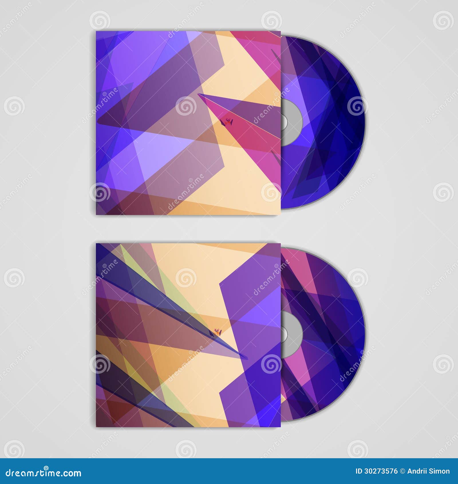 Vector Cd Cover Set for Your Design, Abstract Stock Vector ...