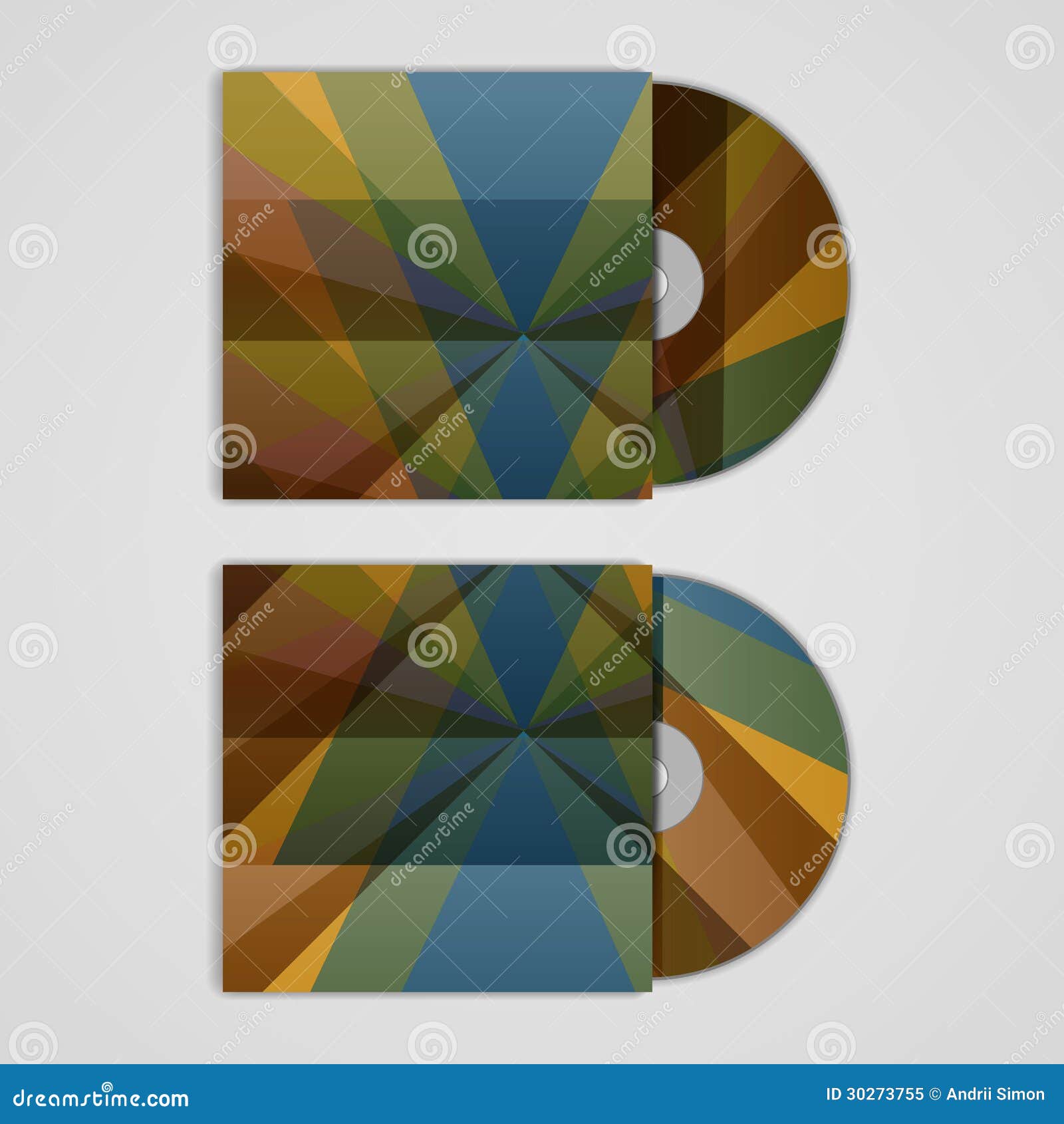 Vector Cd Cover Set for Your Design, Abstract Stock Vector ...