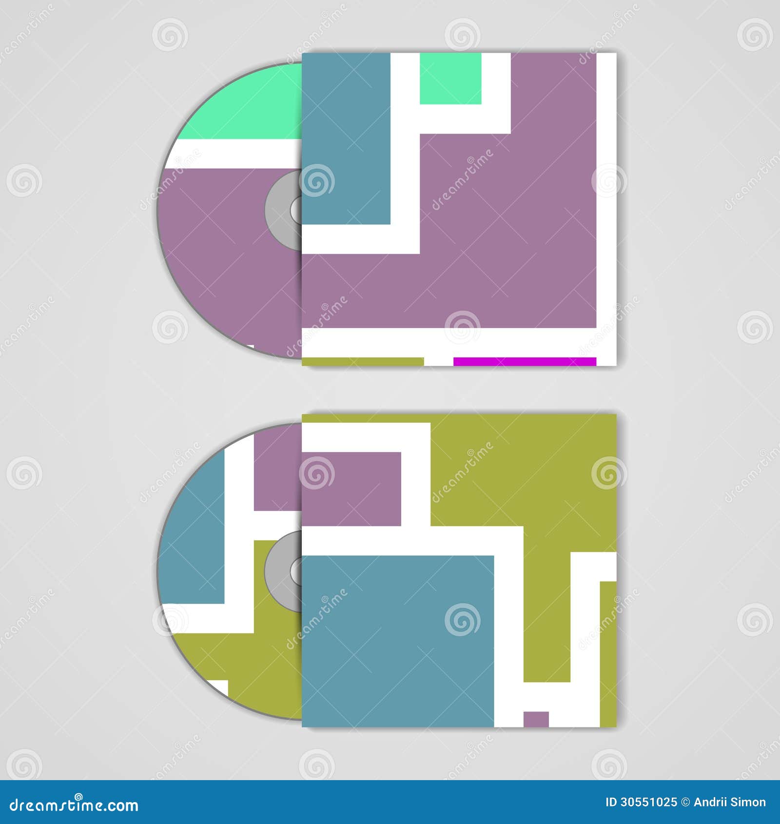 Vector Cd Cover Set for Your Design Stock Vector - Illustration of ...