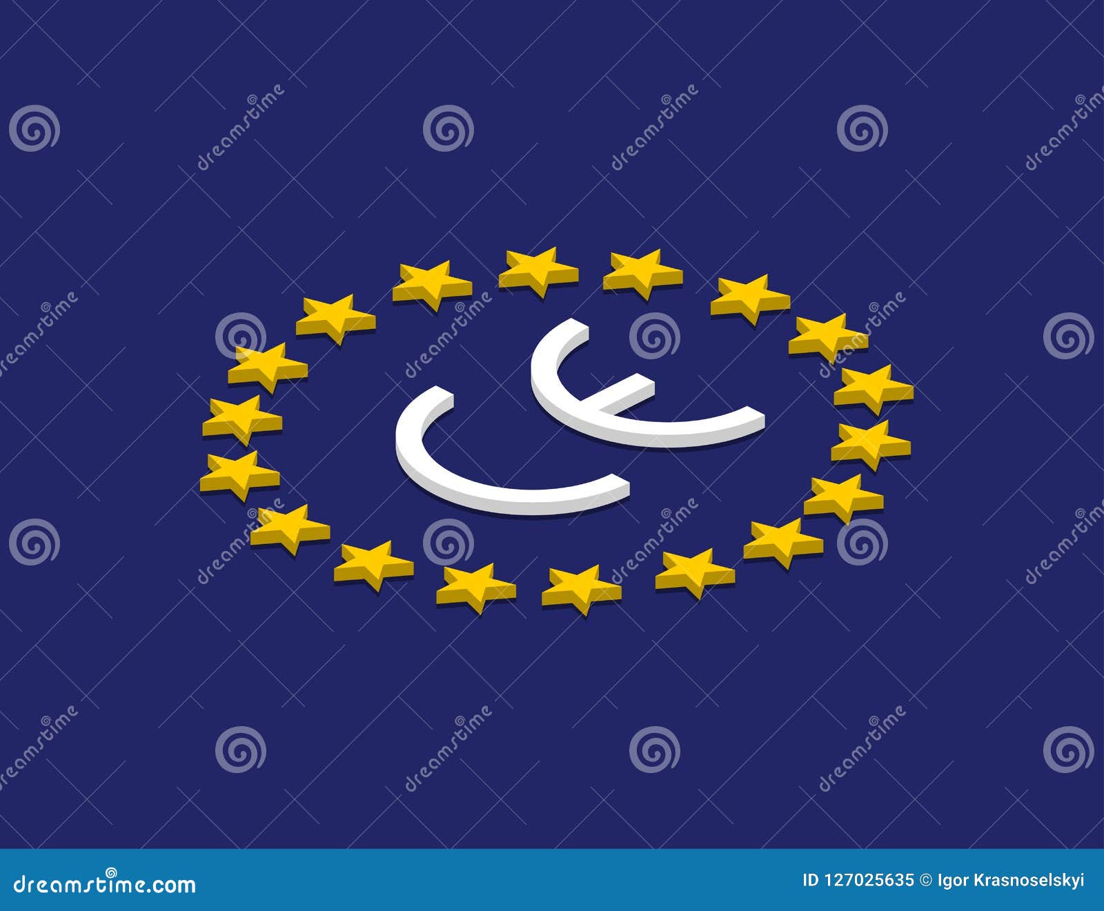 Europe CE Mark Symbol Vector Illustration Isolated On White Background ...