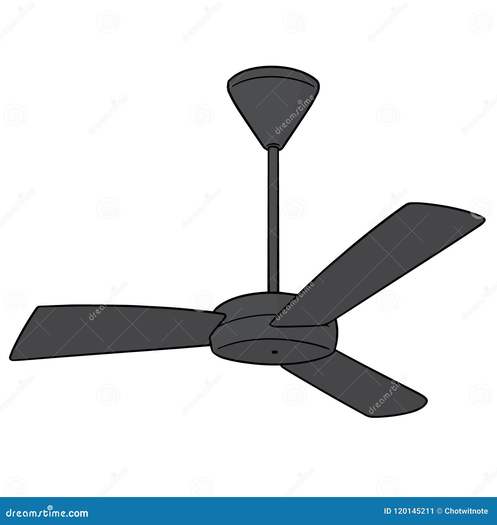Vector of ceiling fan stock vector. Illustration of doodle - 120145211