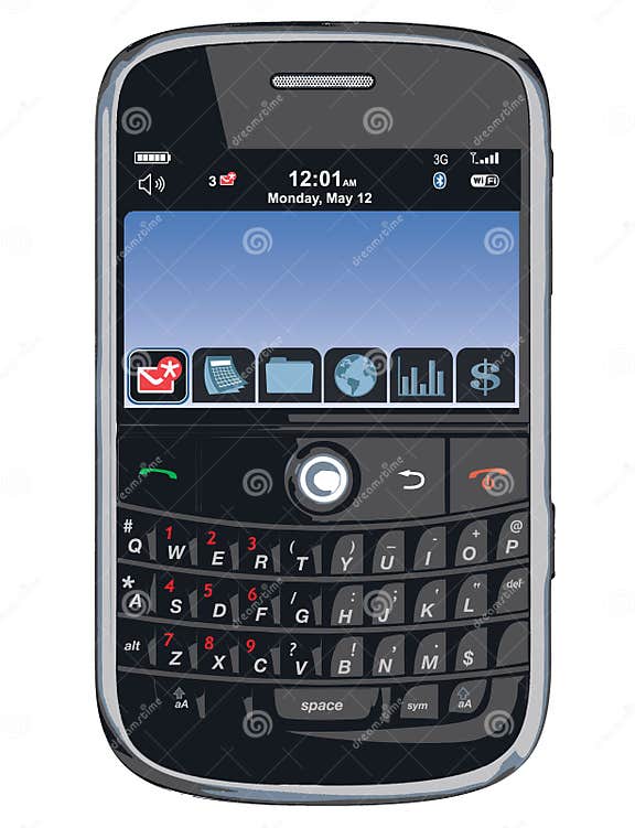 Vector Cell Phone / PDA / Blackberry Editorial Image - Illustration of ...