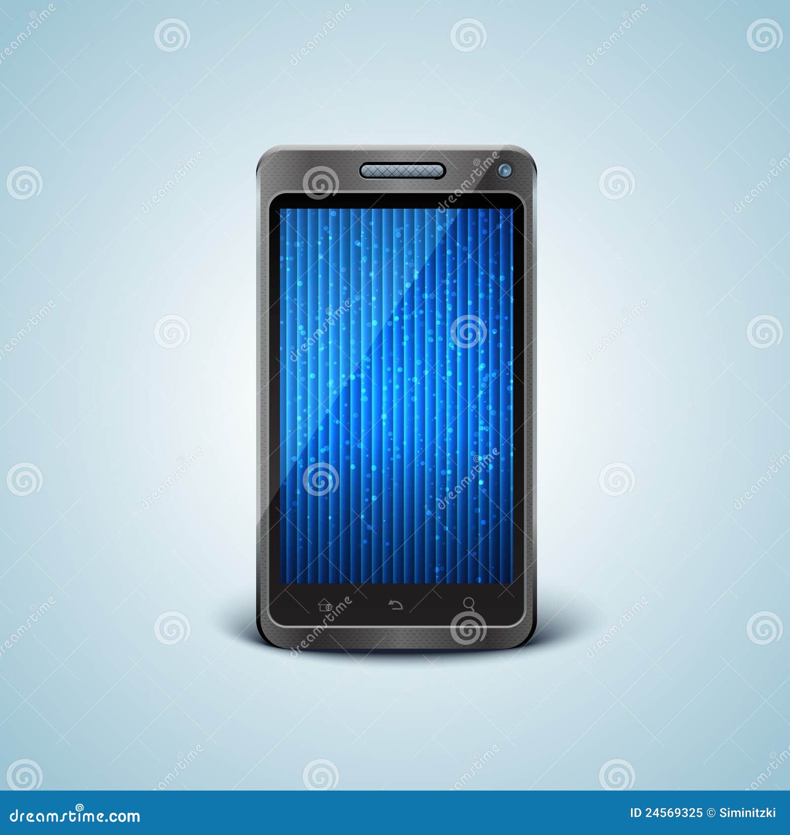 Vector Cellphone in Front View Stock Vector - Illustration of beautiful ...
