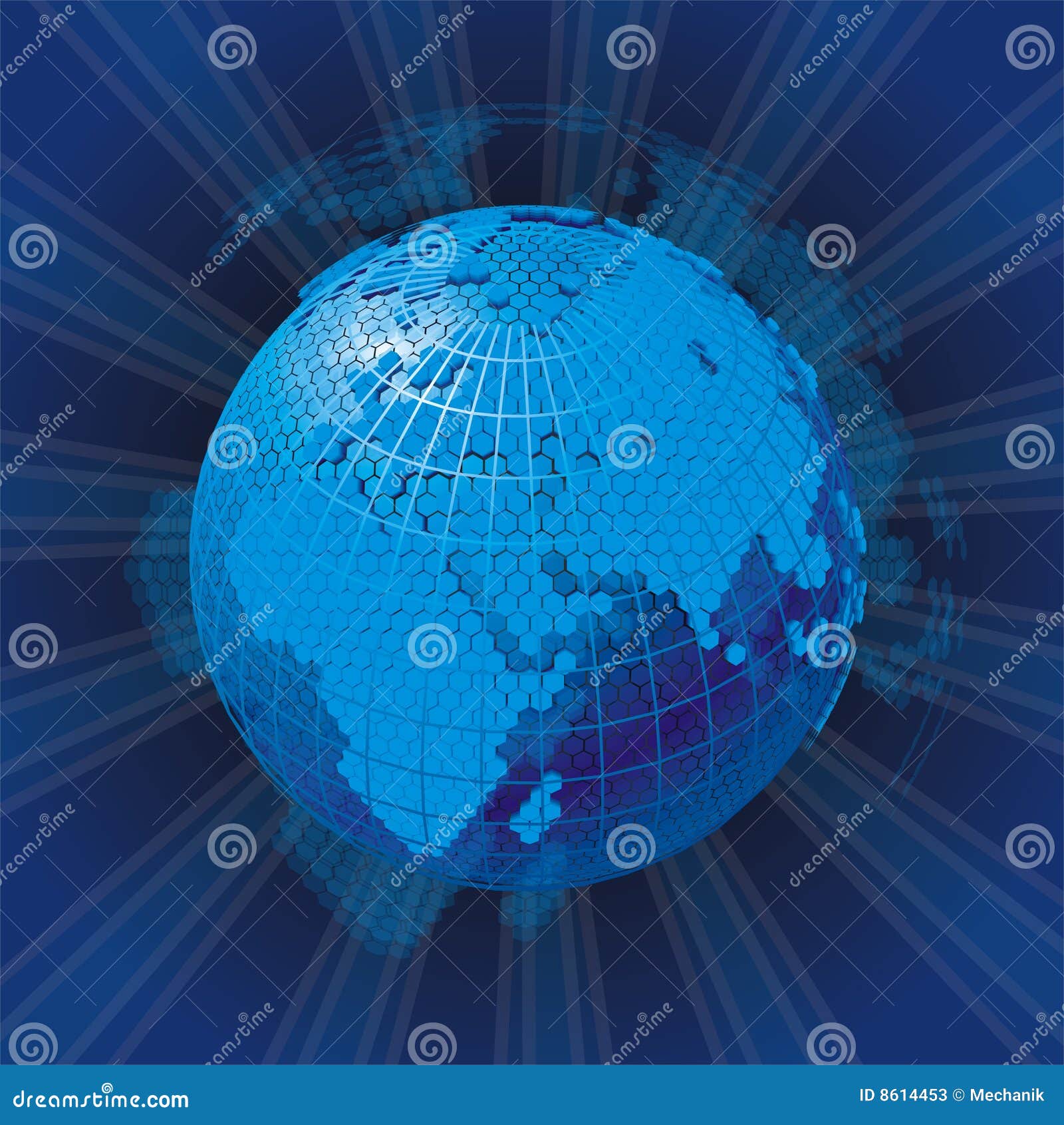 Vector Cellular Network Theme Stock Vector - Illustration of continents ...