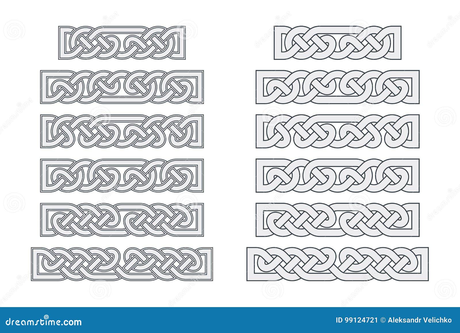 Vector Celtic Horizontal Knot. Ethnic Ornament Stock Vector ...