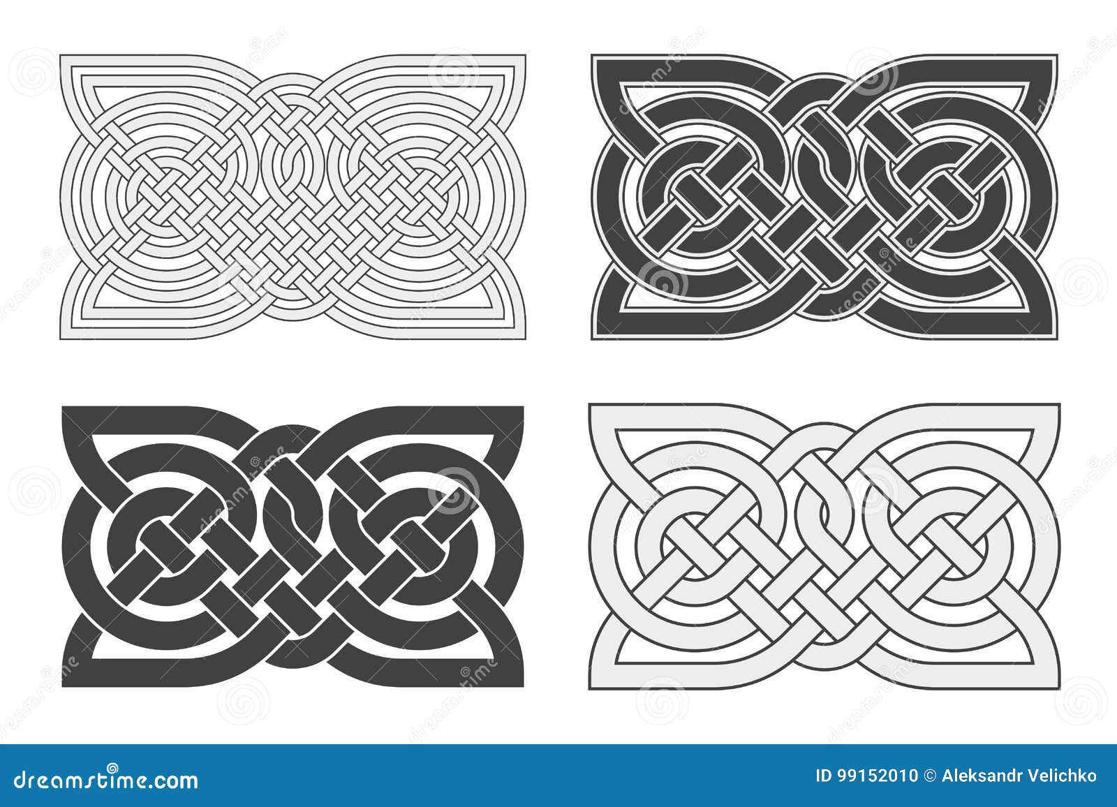 Vector Celtic Horizontal Knot. Ethnic Ornament Stock Vector ...