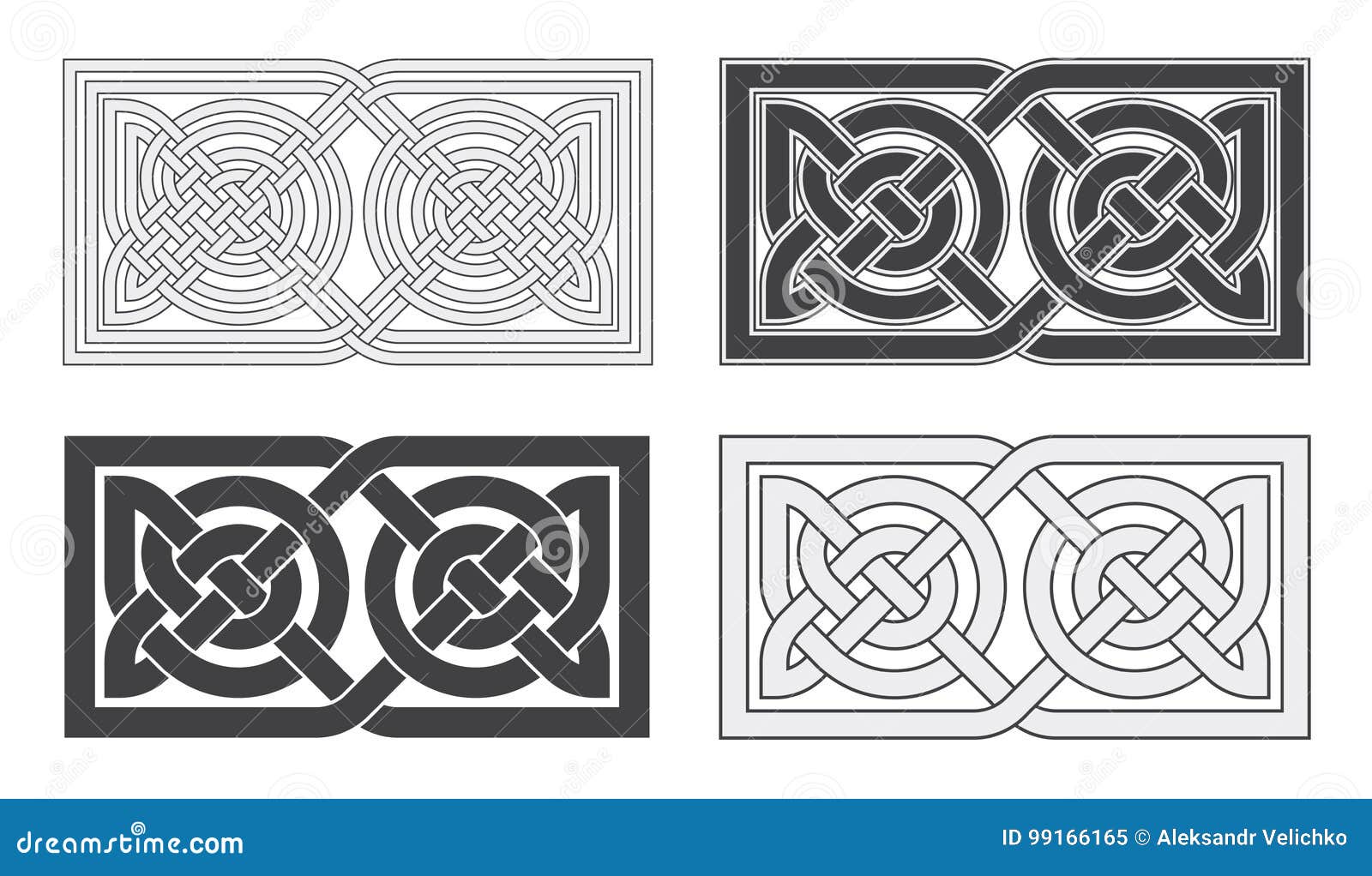 Vector Celtic Horizontal Knot. Ethnic Ornament Stock Vector ...