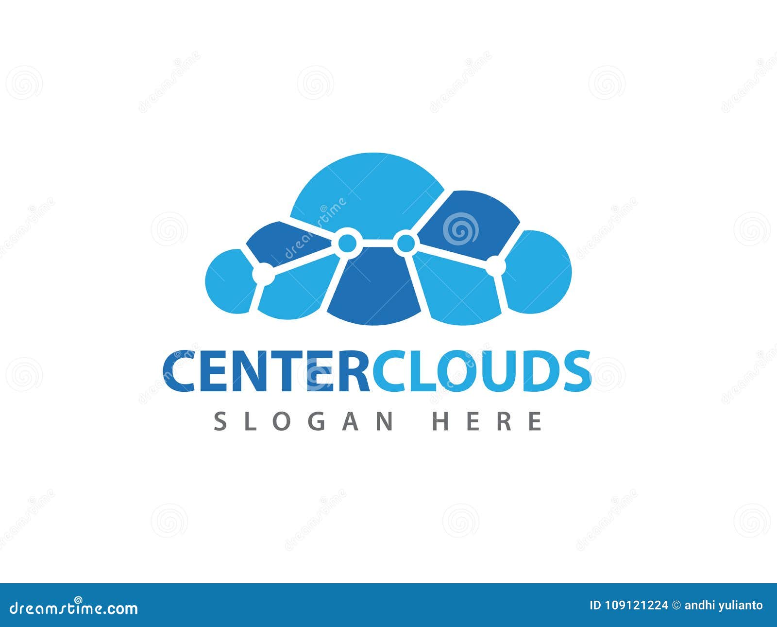 Vector Center Cloud Online Cloud Storage Logo Design Stock Illustration ...