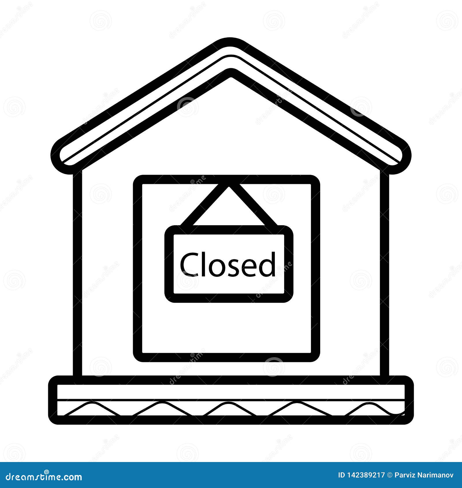 Vector Cerrado De La Tienda Stock de ilustración - Ilustración de ...