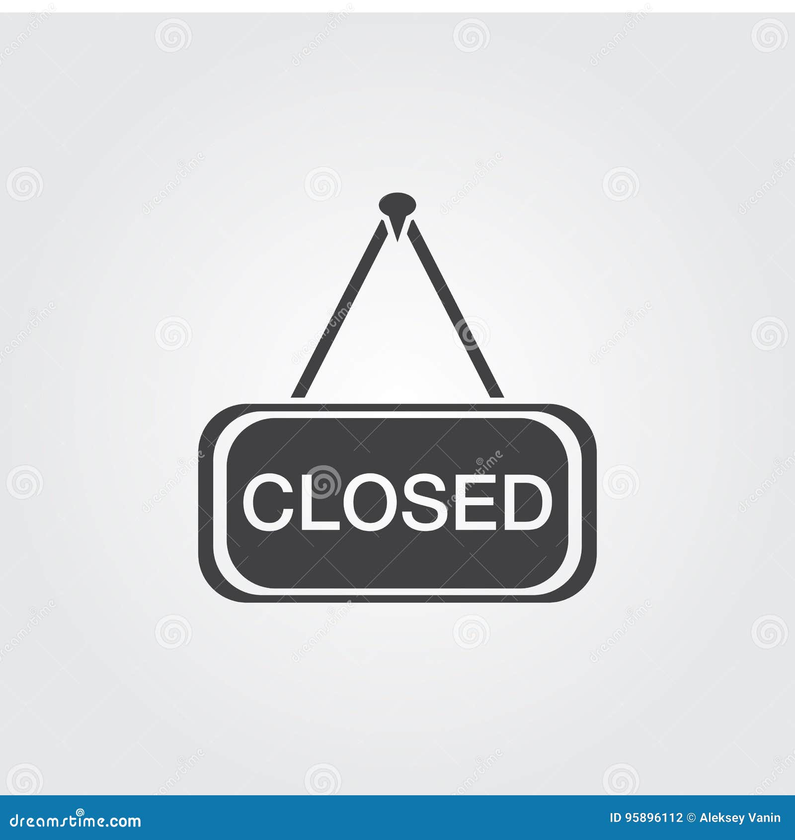 Vector Cerrado Del Icono En Gris Ilustración del Vector - Ilustración ...