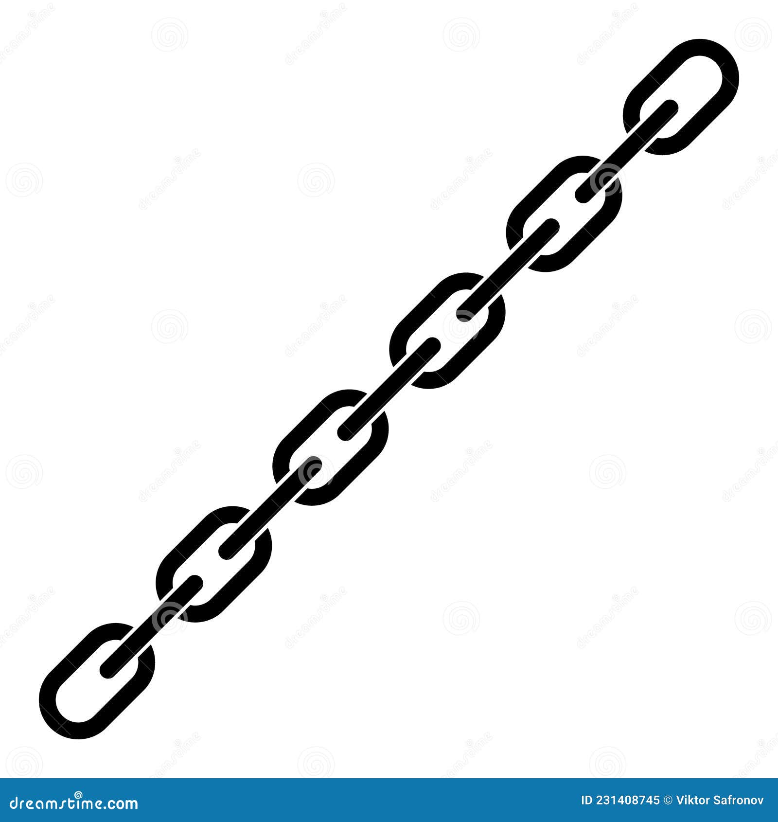 Vector Chain Flat Icon Symbol Stock Vector - Illustration of bridge ...