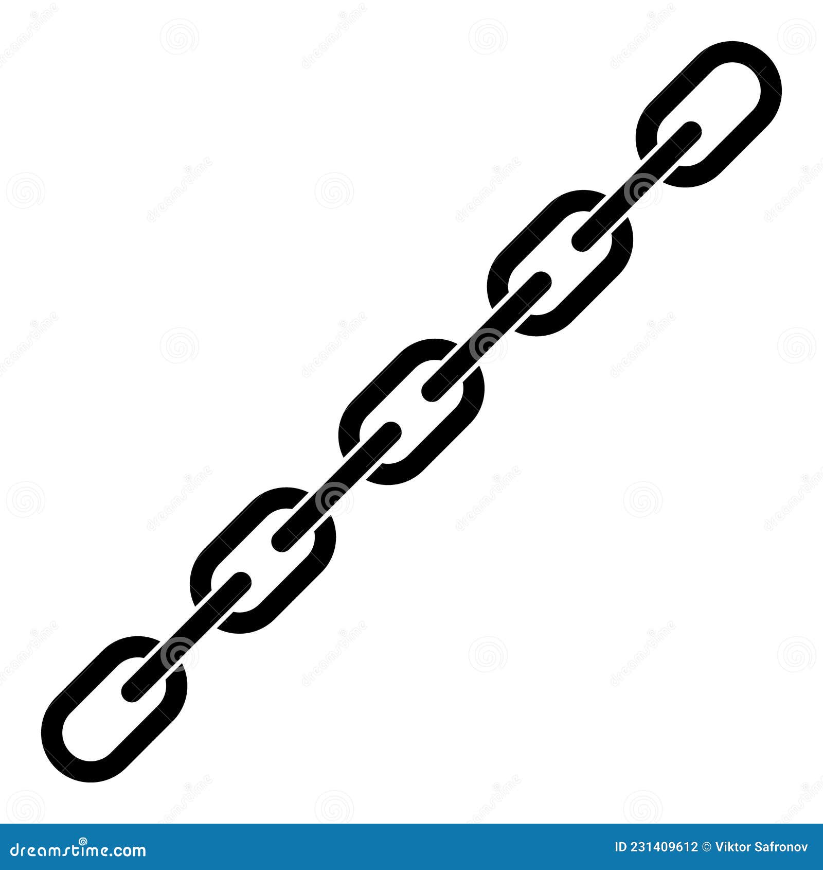 Vector Chain Flat Icon Symbol Stock Vector - Illustration of unite ...