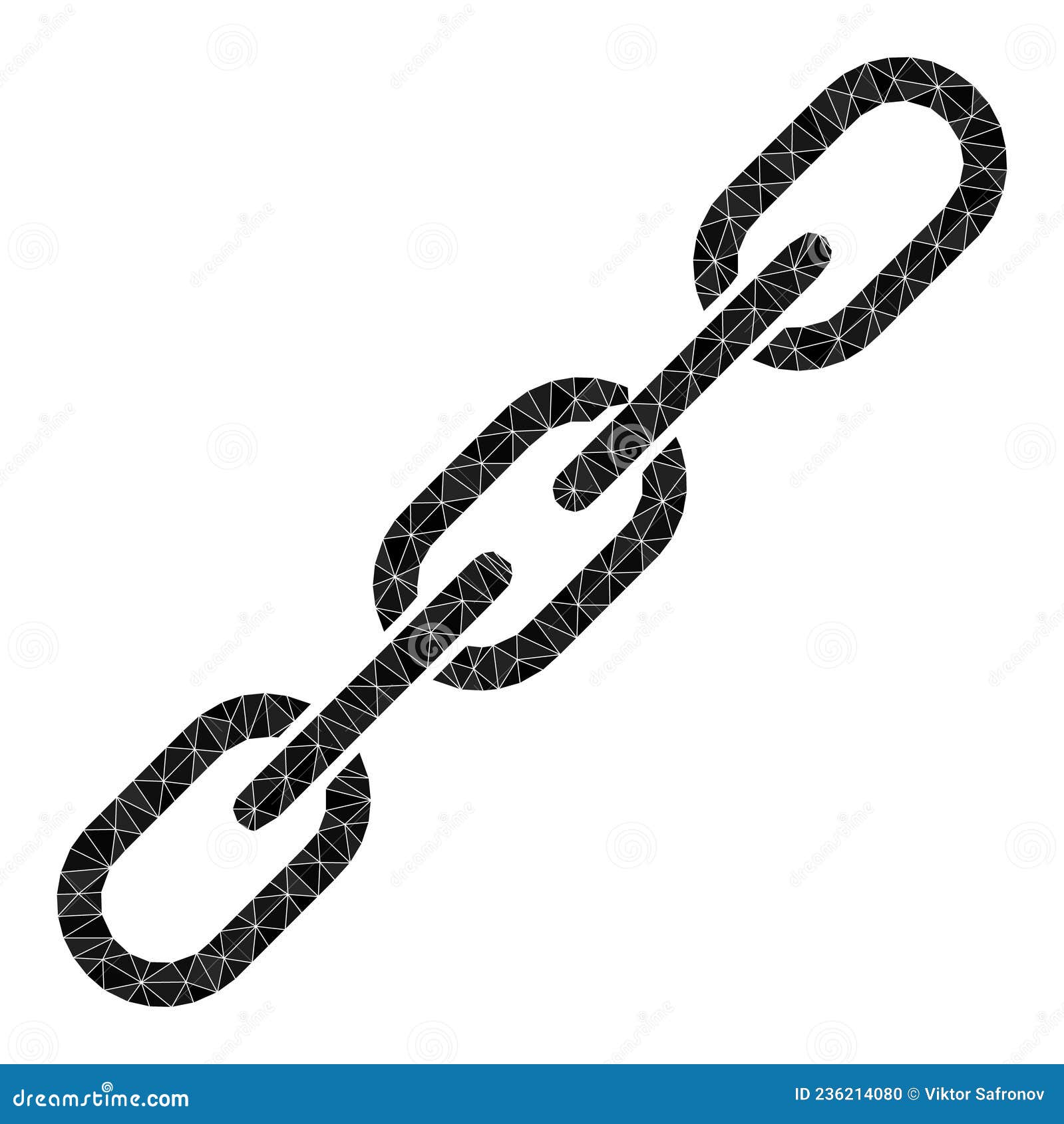 Vector Chain Integrity Triangle Filled Icon Stock Vector - Illustration ...