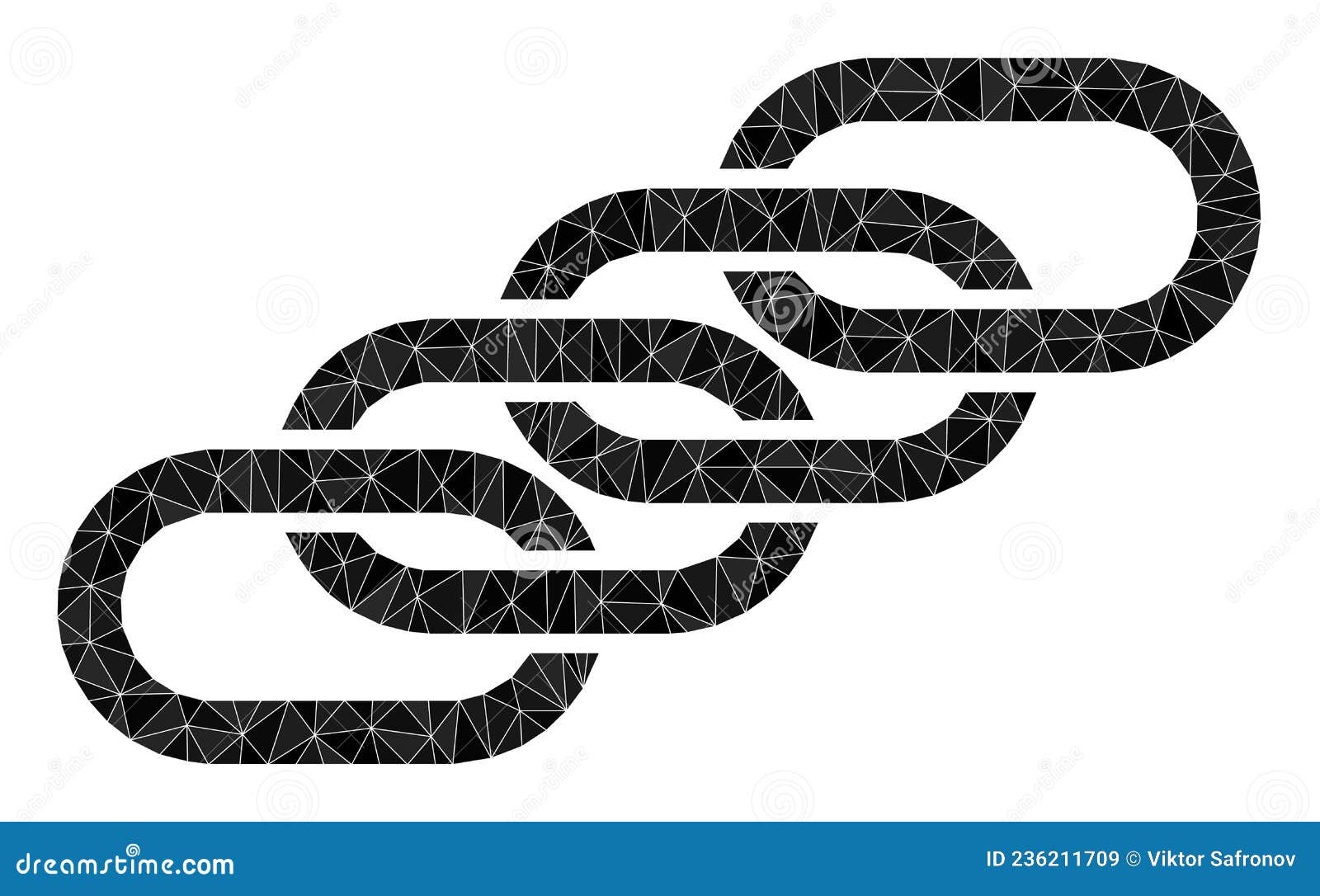Vector Chain Union Polygonal Icon Stock Vector - Illustration of ...