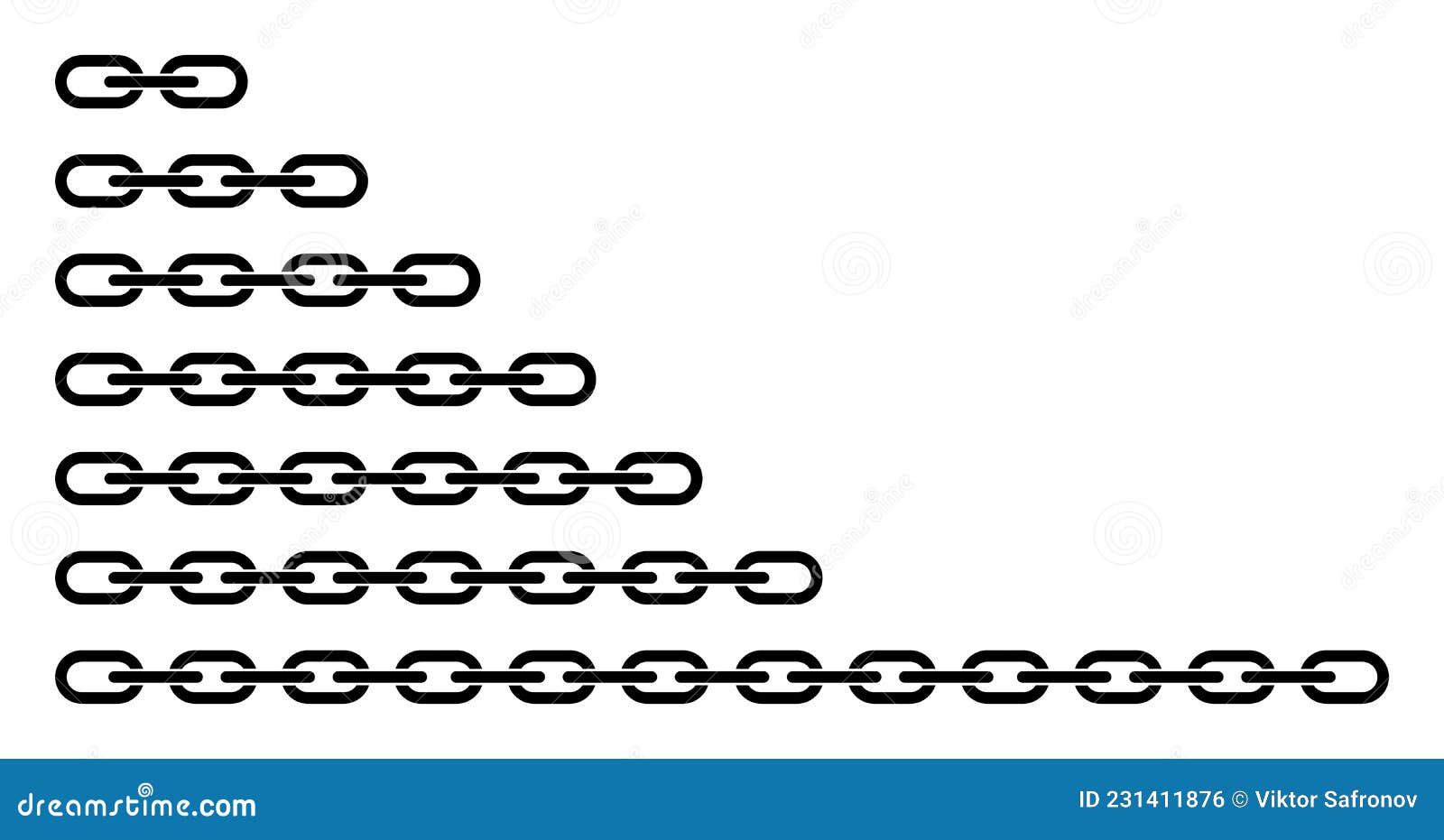 Vector Chains Flat Icon Illustration Stock Vector - Illustration of ...