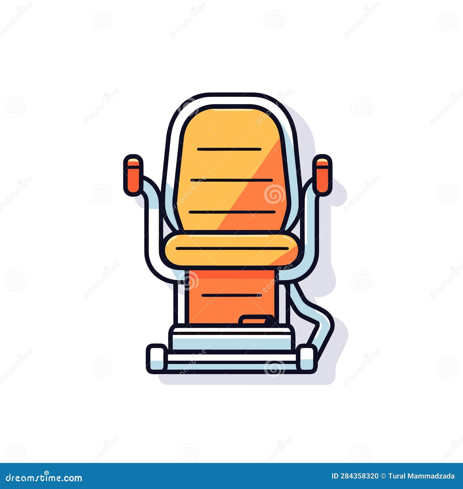Vector of a Chair Sitting on a Stool, Creating a Unique and Modern ...